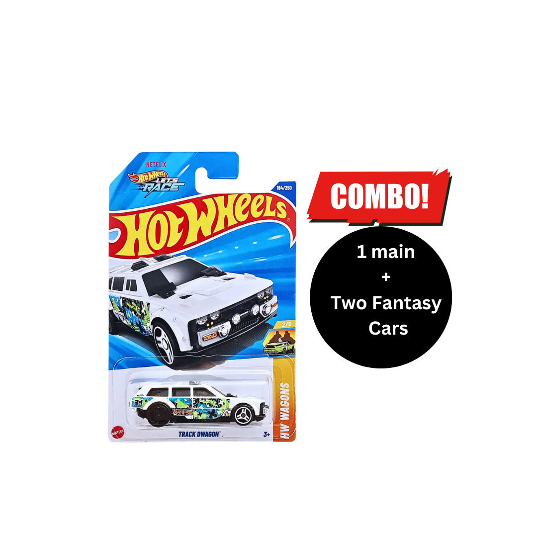 Hot Wheels 1:64 Scale Track Dwagon Combo (1 main + 2 fantasy Car Free ...