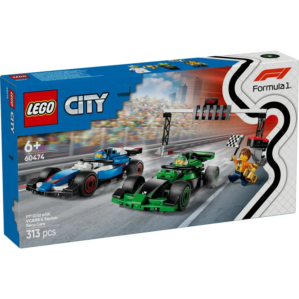 Lego 60474 City F1 Grid With VCARB & Sauber Race Cars (313 Pieces ...