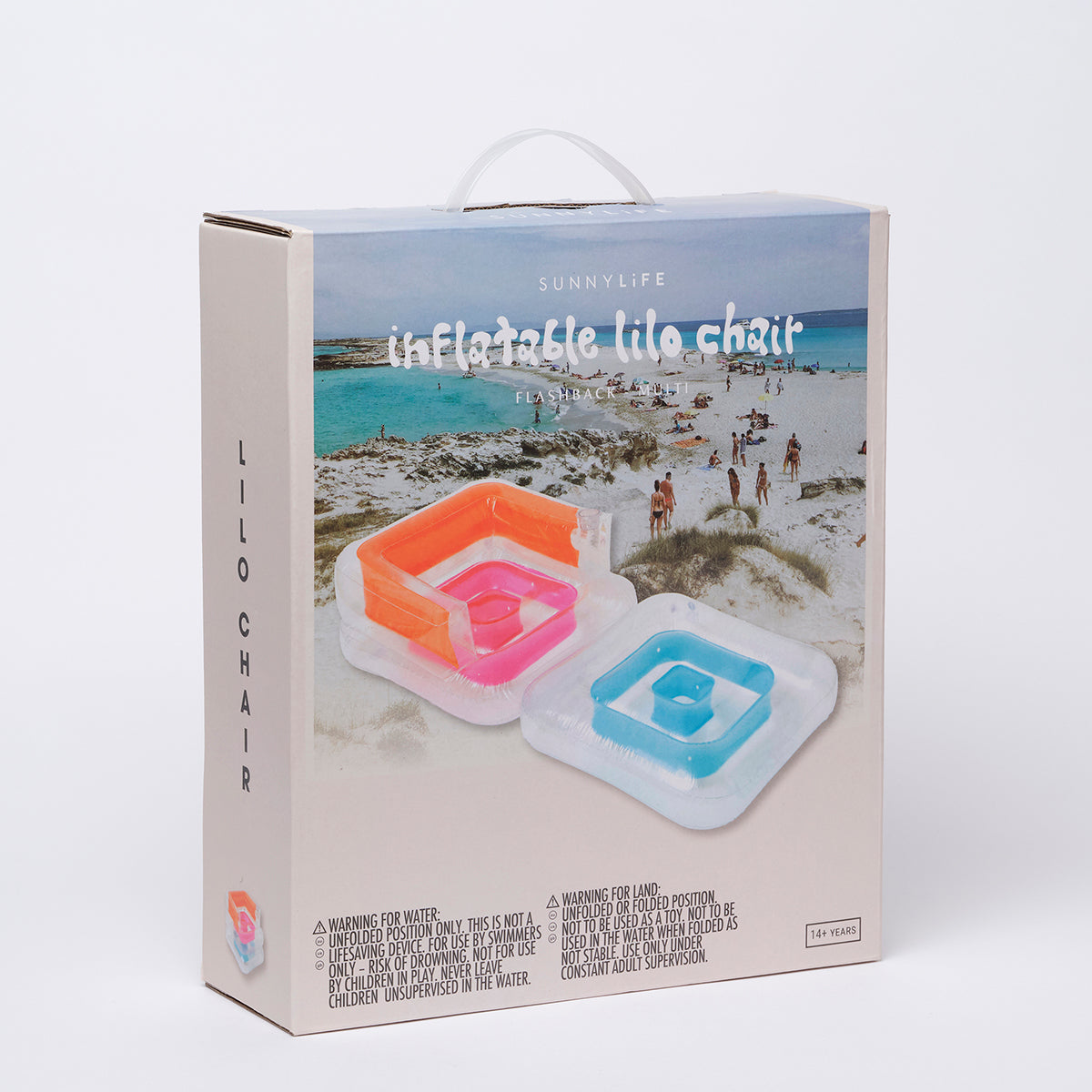 SUNNYLiFE multicolor inflatable Lilo Chair Flash Back – Rainbow Toys