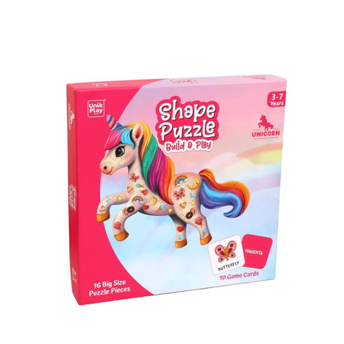 Unik play Shape Puzzle Game Unicorn – Rainbow Toys
